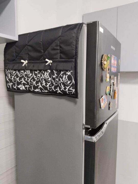 Curtains and Covers Refrigerator cover ref cover dust cover (Black ...