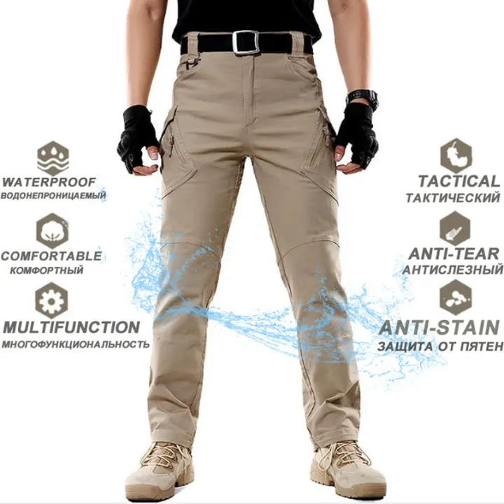 Tactical Pants Men Military Army Pants Male IX9 Cargo Anti-Pilling Combat Work Trousers SWAT ...