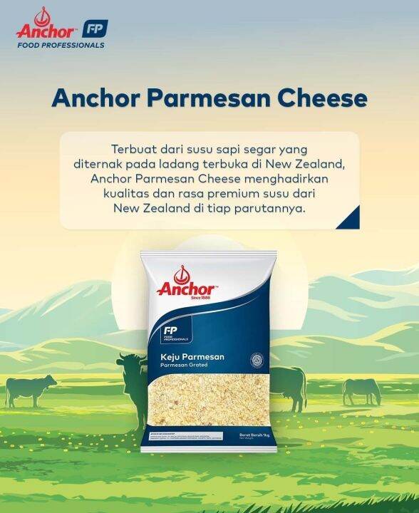 ANCHOR PARMESAN CHEESE 1 KG | Lazada Indonesia