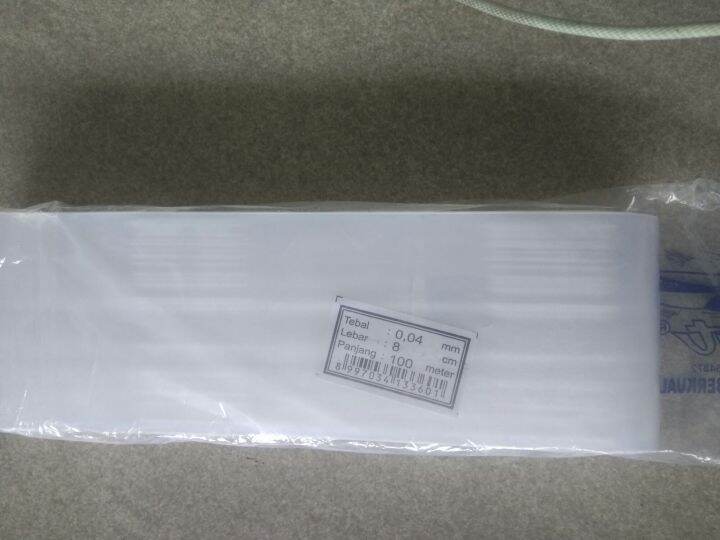 Plastik roll jet PP tebal 0,04 lebar 10cm panjang 100meter | Lazada ...