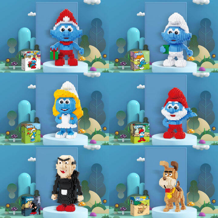 ตัวต่อ บลอค นาโน สเมิฟส Smurfs 6แบบ มา ใหม่ | Lazada.co.th