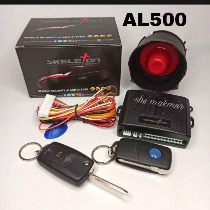 alarm mobil universal / alarm mobil skeleton AL500 | Lazada Indonesia