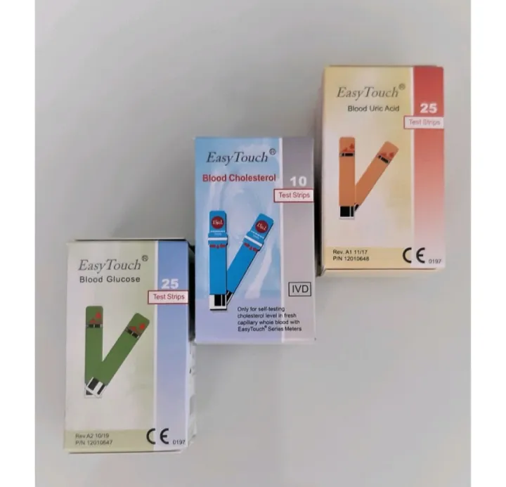 Strip Easy Touch Cek Kolestrol - Gula Darah Glucose - Asam Urat Uric ...