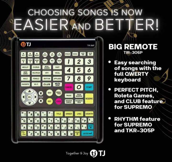 Tj Media Keyboard Remote Control TIR-306P | Lazada PH