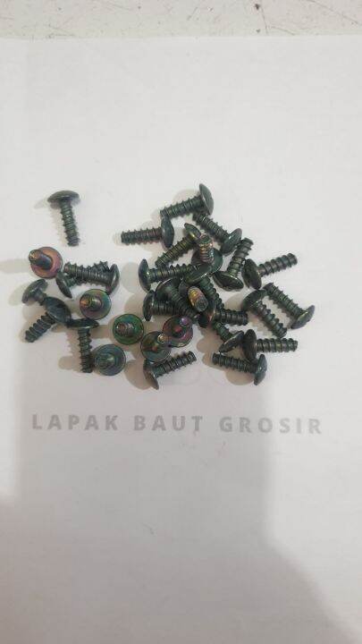 Baut body yamaha baut skrup 5x16 baut saja paket 100pcs | Lazada Indonesia