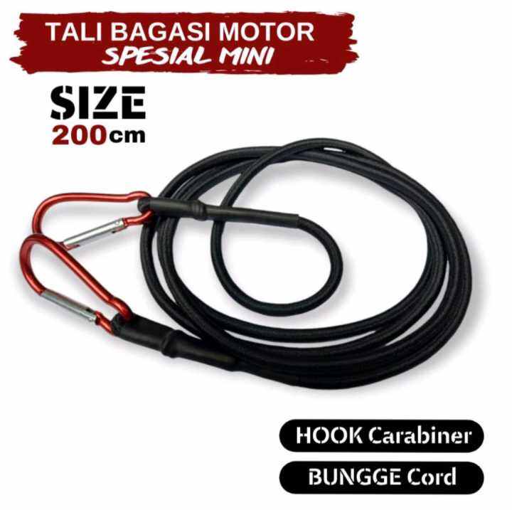 Tali Motor Panjang 200Cm Carabiner Tali pengikat Barang 2 Meter Tali ...