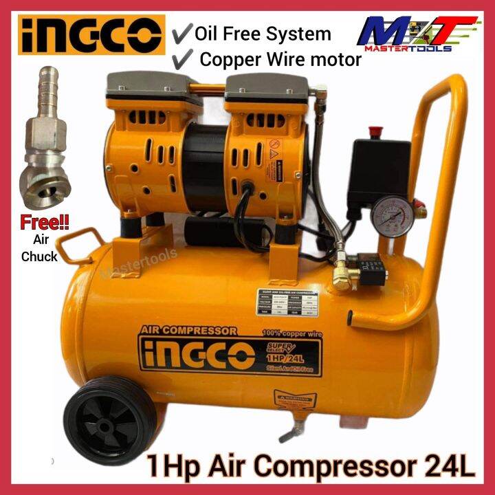 Ingco ACS175241P Air Compressor 1HP Oil Free System 100% Pure Copper ...
