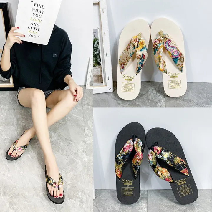 comfy slippers Korean slippers beach Slippers Korean flip flops | Lazada PH