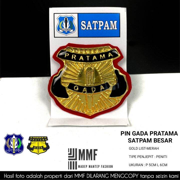 Pin Gada Pratama Satpam Security Terbaru Ukuran Besar 5 x 6 Atribut ...