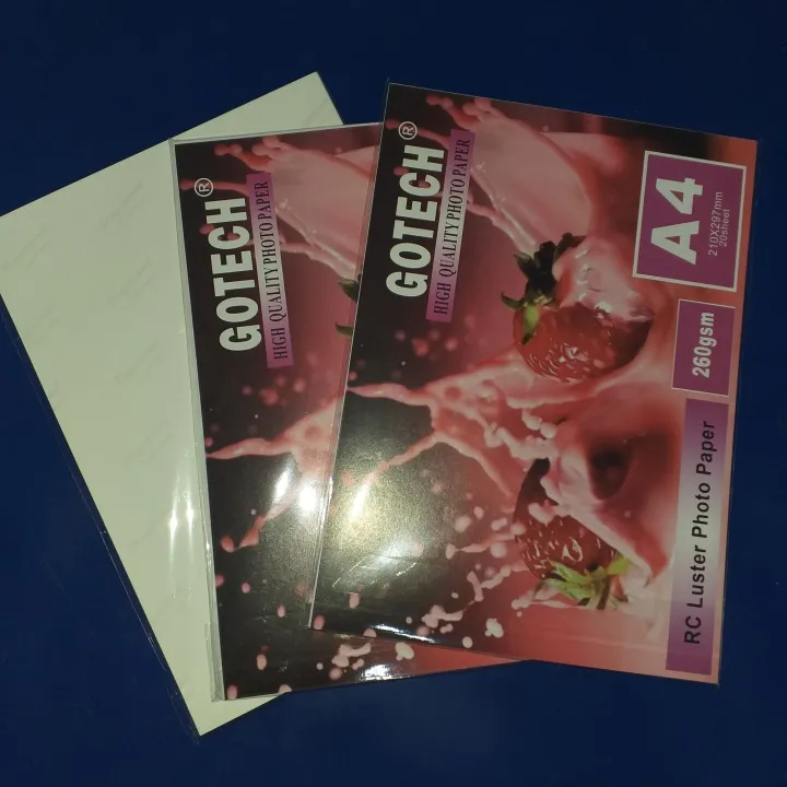 Kertas Foto Luster Doff A4 Professional 260gram anti air | Lazada Indonesia