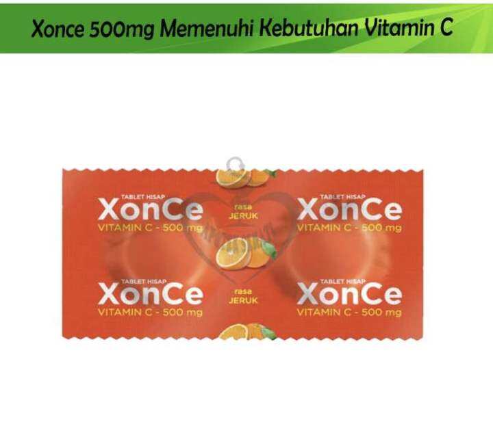Xonce 500 mg Vitamin C Xon ce 2 tab per strip Xon-ce | Lazada Indonesia