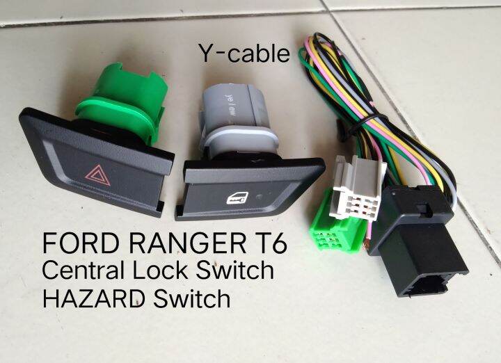 สวิทซ์ สวิตช์ switch เซ็นทรัลล็อค central lock และ ไฟจอดฉุกเฉิน +สายไฟ ...