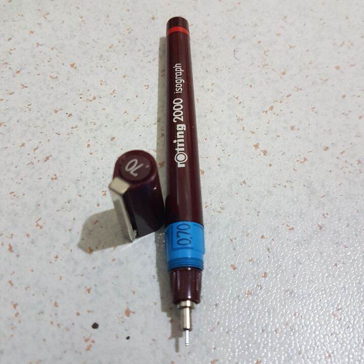 BEKAS Langka Rotring 2000 Isograph 0.70 rapido jerman pulpen gambar ...