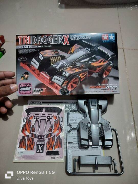 Tamiya 19433 Bodi Body Tridager Tridagger X Premium + Decal + Dus Box | Lazada Indonesia
