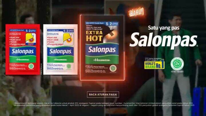 1pc Salonpas Extra Hot 1x2 Lembar (Hot-Koyo Pereda Nyeri) Patch Muscle ...