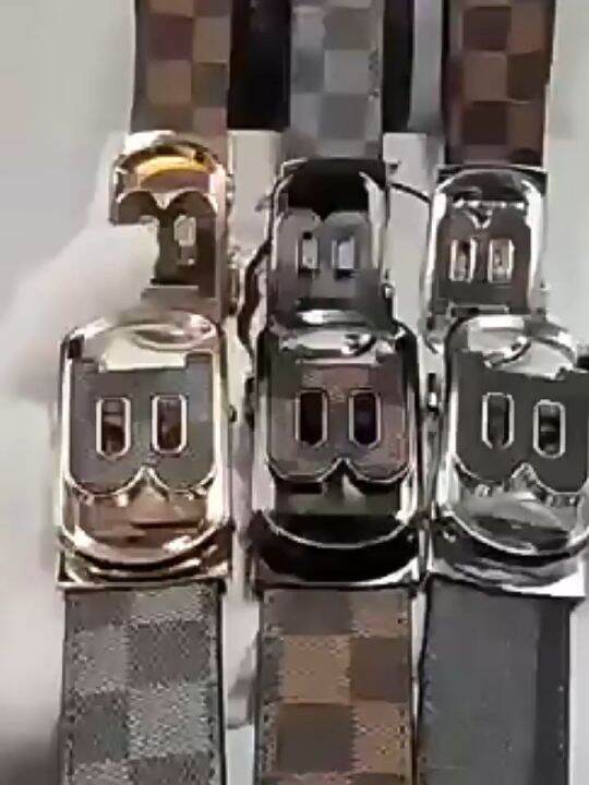 CMDShop ข็มขัดหนังหัวล็อกออโตเมติกสีทองสไตล์เรียบหรูใส่ได้ทั้งชายและหญิงสินค้าคุณภาพสูงส่งจากไทย ...