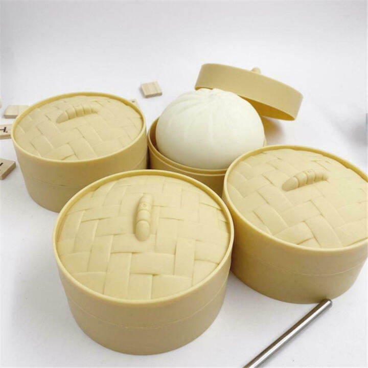 Simulation Steamed Stuffed Bun Sensory Stress Relieve Fidget Toy Soft ...