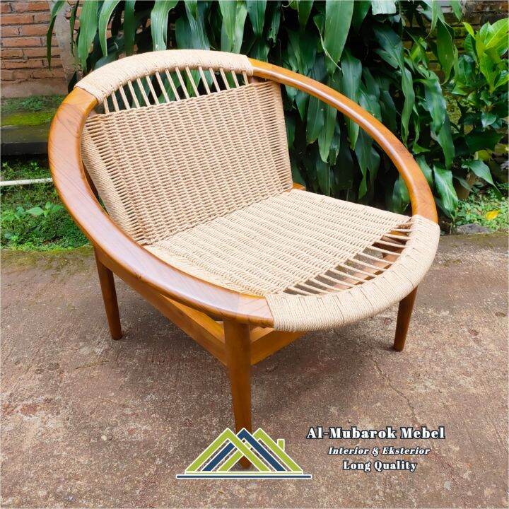 Kursi Santai Anyaman Tali Model Terbaru Kayu Jati // Kursi Mewah ...
