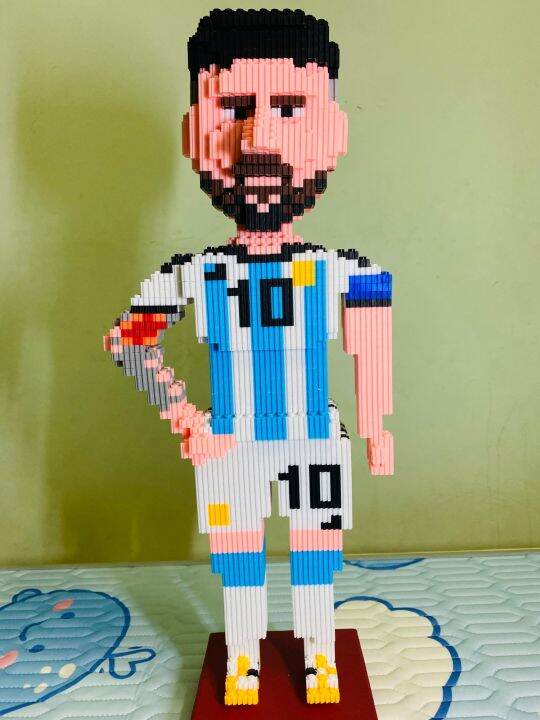 Mô hình lắp ráp lego 3D cầu thủ Leo Messi - Argentina cao 45cm - MEAR ...