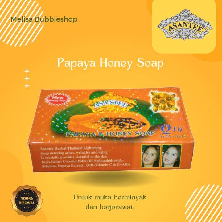 Asantee Sabun Thailand Original 125gr Sabun Papaya Honey Soap | Lazada ...