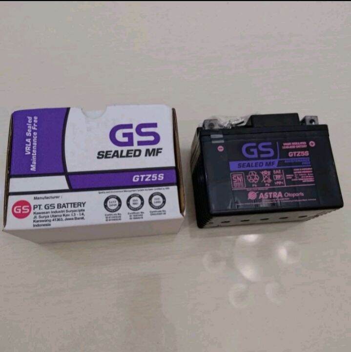 ORI AKI GS MOTOR ASTRA OTO PARTS GTZ5S AKI KERING GS | Lazada Indonesia