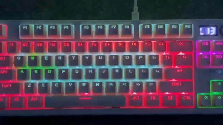 LANGTU LT84 3-MODE Mechanical Keyboard RGB Backlight with Screen Knob ...