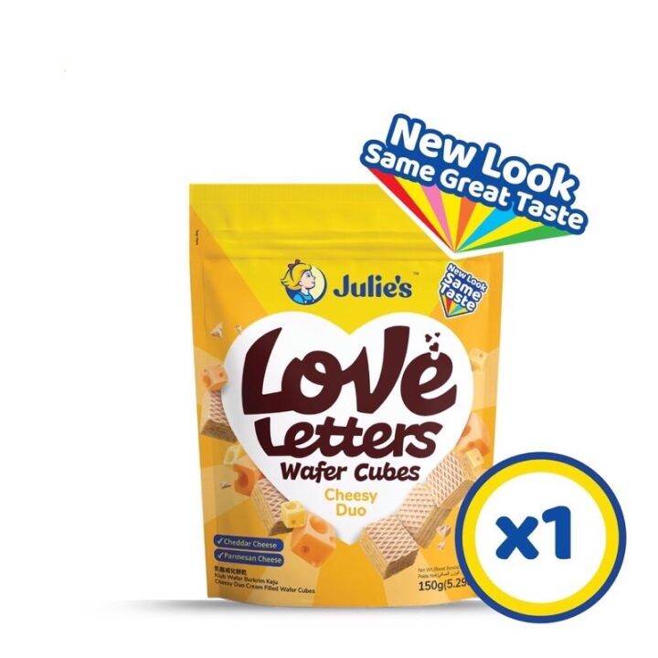Ready Stock: Julie's Love Letters Wafers Cheesy Duo Kiub Wafer Berkrim ...