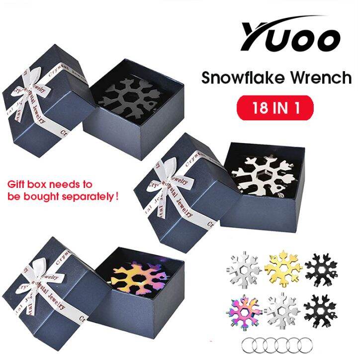 YUOO 18-in-1 Portable Multifunction Torque Snowflake Wrench Alloy Steel ...