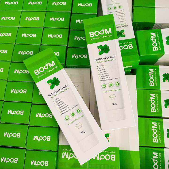 (EXP: 3/26)ยาสีฟันสมุนไพรเนื้อเจล Boom Nutrition Toothpaste | Lazada.co.th