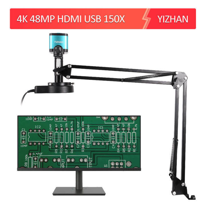 YIZHAN 4K 48MP Electron Digital Microscope Camera HDMI USB Software ...