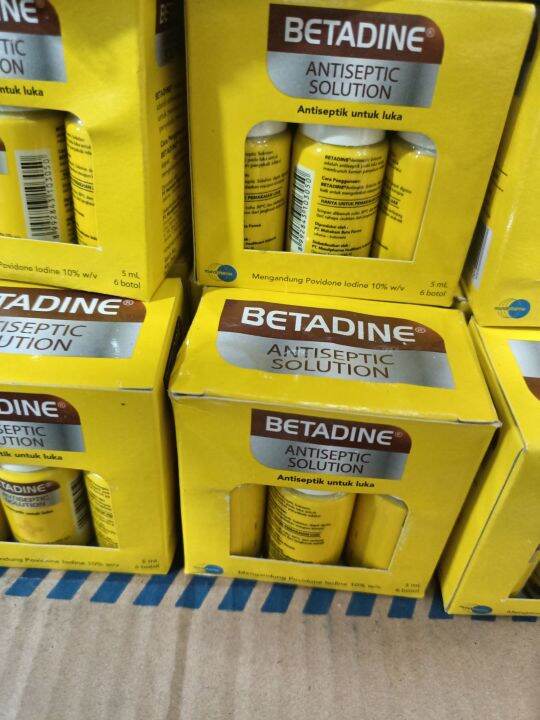 betadine antiseptic solution 5ml isi 6 botol | Lazada Indonesia