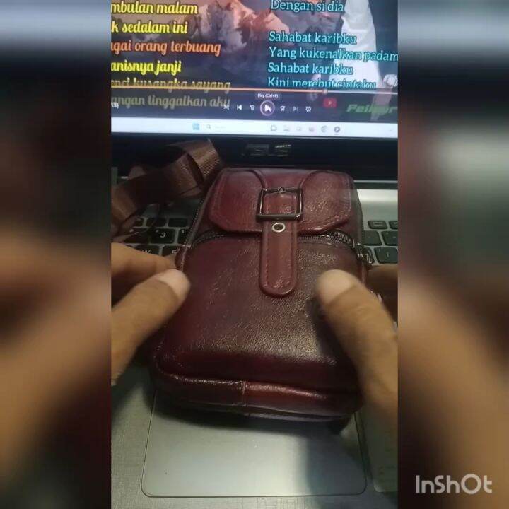 Terlaris Tas Salempang HP Pria Dompet HP Kulit Pria Double Fungsi Bisa ...