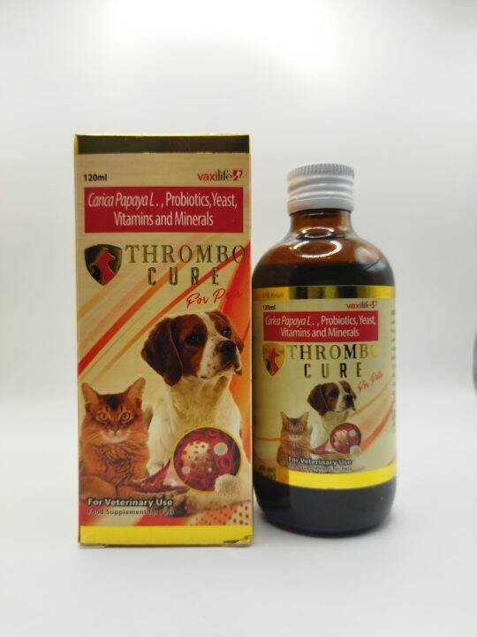 Thrombo Cure with free syringe THROMBOCURE for Dogs and Cats 120ml ...