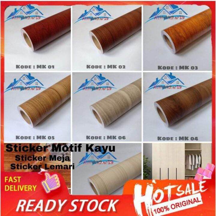 Stiker Motif Kayu Untuk Meja Lemari Stiker Lantai Wall Sticker Motif ...