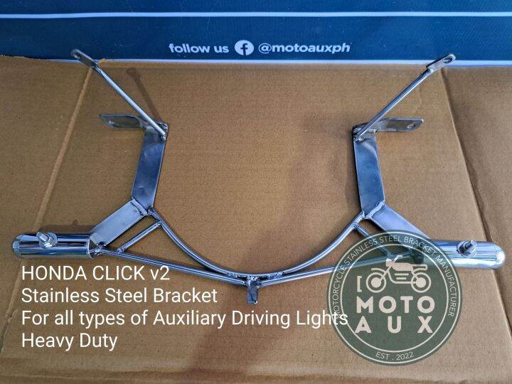 Honda Click v2 Stainless mdl Bracket [clamp type] | Lazada PH