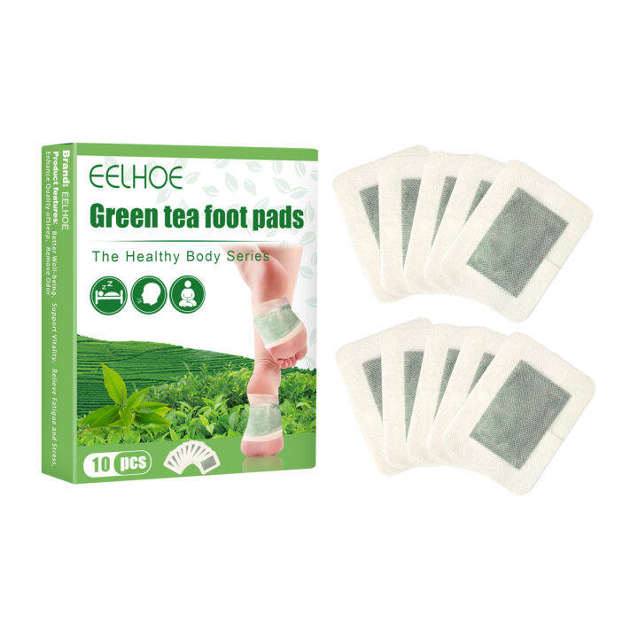 Eelhoe Green Tea Foot Pads 2-in-1 Natural Organic Green Tea Cleaning ...