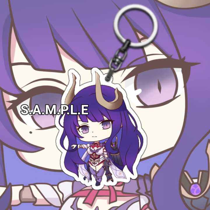 Gantungan Kunci Anime Game Genshin Impact Raiden Shogun Boss - Keychain ...