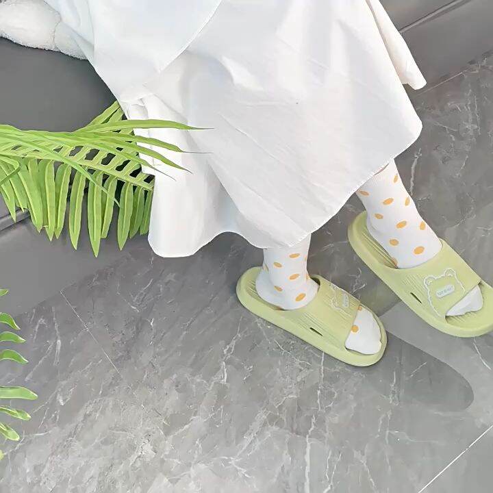 Thing a Home รองเท้าแตะแบบสวม ใส่ในบ้าน ใส่ในห้อง ไม่ลื่น น้ำหนักเบา ...