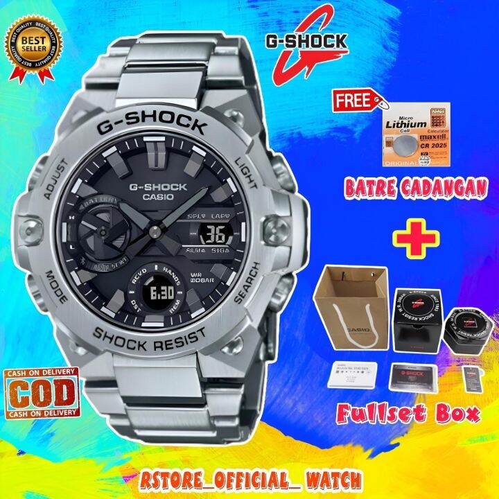 Jam Tangan Pria G-Shock GST B400 Rantai Auto Light On Dualtime Analog ...