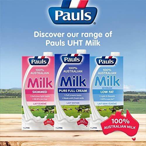 [🇦🇺 AUSTRALIAN PRODUCT] Pauls 100% Australian UHT Milk 1L (Skimmed | Pure Full Cream | Low Fat ...