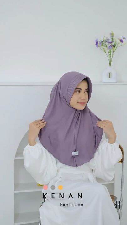 Bergo Kenan size M hijab instan Dzevada (LABEL KENAN) | Lazada Indonesia