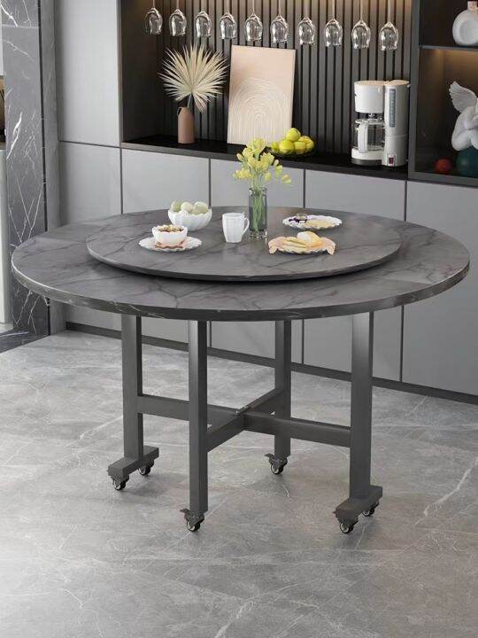 Folding round Table Minimalist Creative Movable Table Small Apartment ...