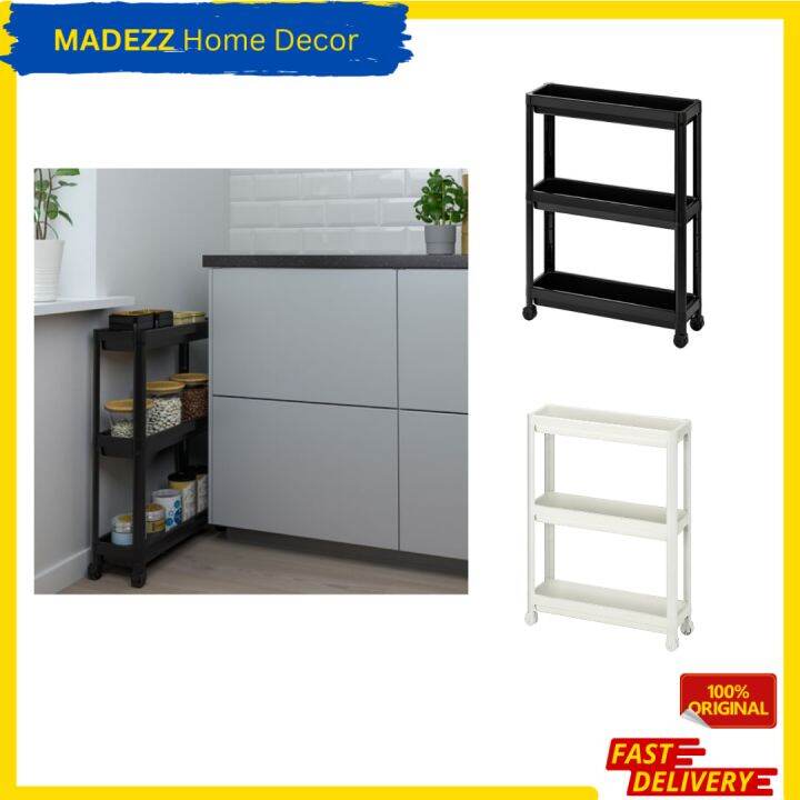 IKEA VESKEN Shelf Unit Trolley | Bathroom Rack | Rak Bilik Air [ READY ...