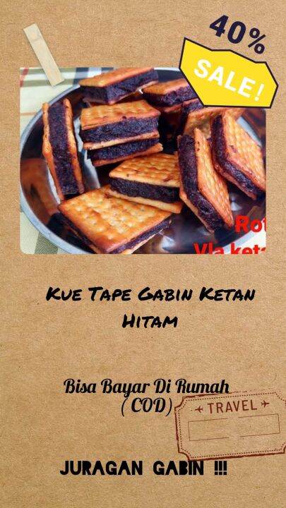 Kue Tape Gabin Ukuran Besar Ketan Hitam Roti Gabin Kue Tape Singkong Gabin Isi Tape Kue Gabin ...