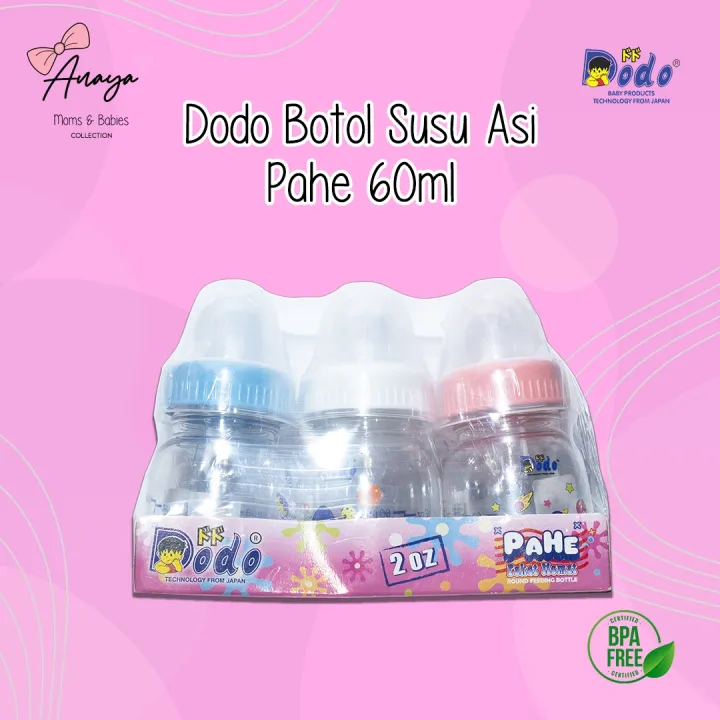 Dodo Bottle Pahe 2oz 60ml / Botol Susu Asi Bayi 2oz Dodo | Lazada Indonesia