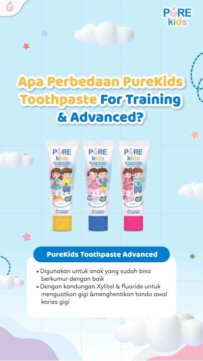 Pure Kids Toothpaste For Advanced 50g - Pasta Gigi Anak With Fluoride ...