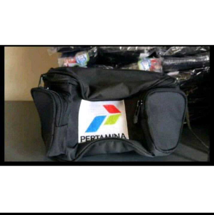 tas pinggang spbu logo pertamina dan my pertamina | Lazada Indonesia