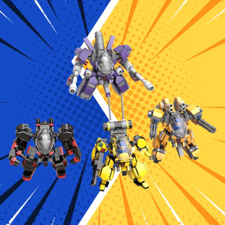 Uncle Bird Building Blocks MOC Assemble Small Mech Alpha Team Assemble ...