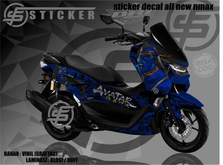 sticker decal full body variasi yamaha nmex new motip avatar blue ...