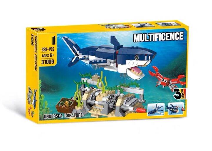 Lego Creative Variety Deep Sea Biological Shark 31088 Children's Assembled Chinese Building ...